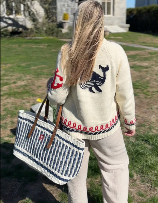Cape Cod Whale Cardigan | Pink Pineapple Shop