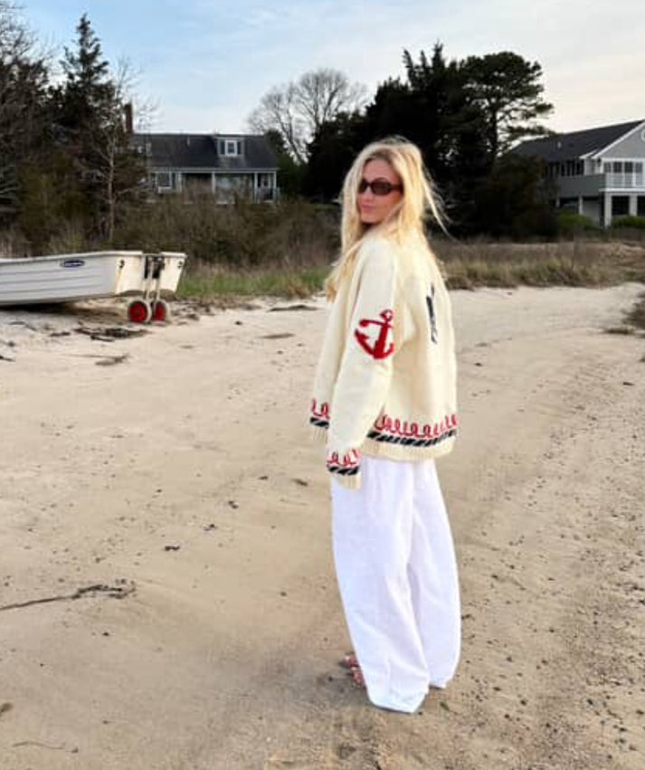 Cape Cod Whale Cardigan | Pink Pineapple Shop