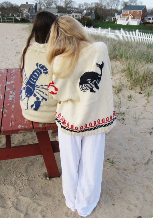Cape Cod Whale Cardigan | Pink Pineapple Shop