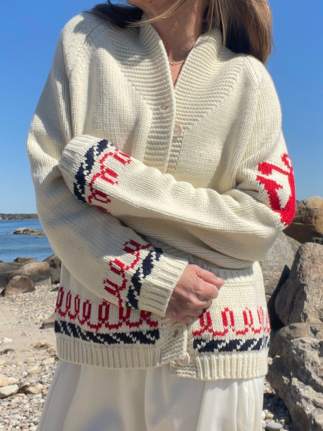 Cape Cod Whale Cardigan | Pink Pineapple Shop